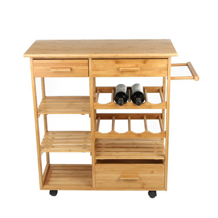 Tripple Drawer/ Basket Bamboo Kitchen Trolley - Buy Tripple Drawer ...